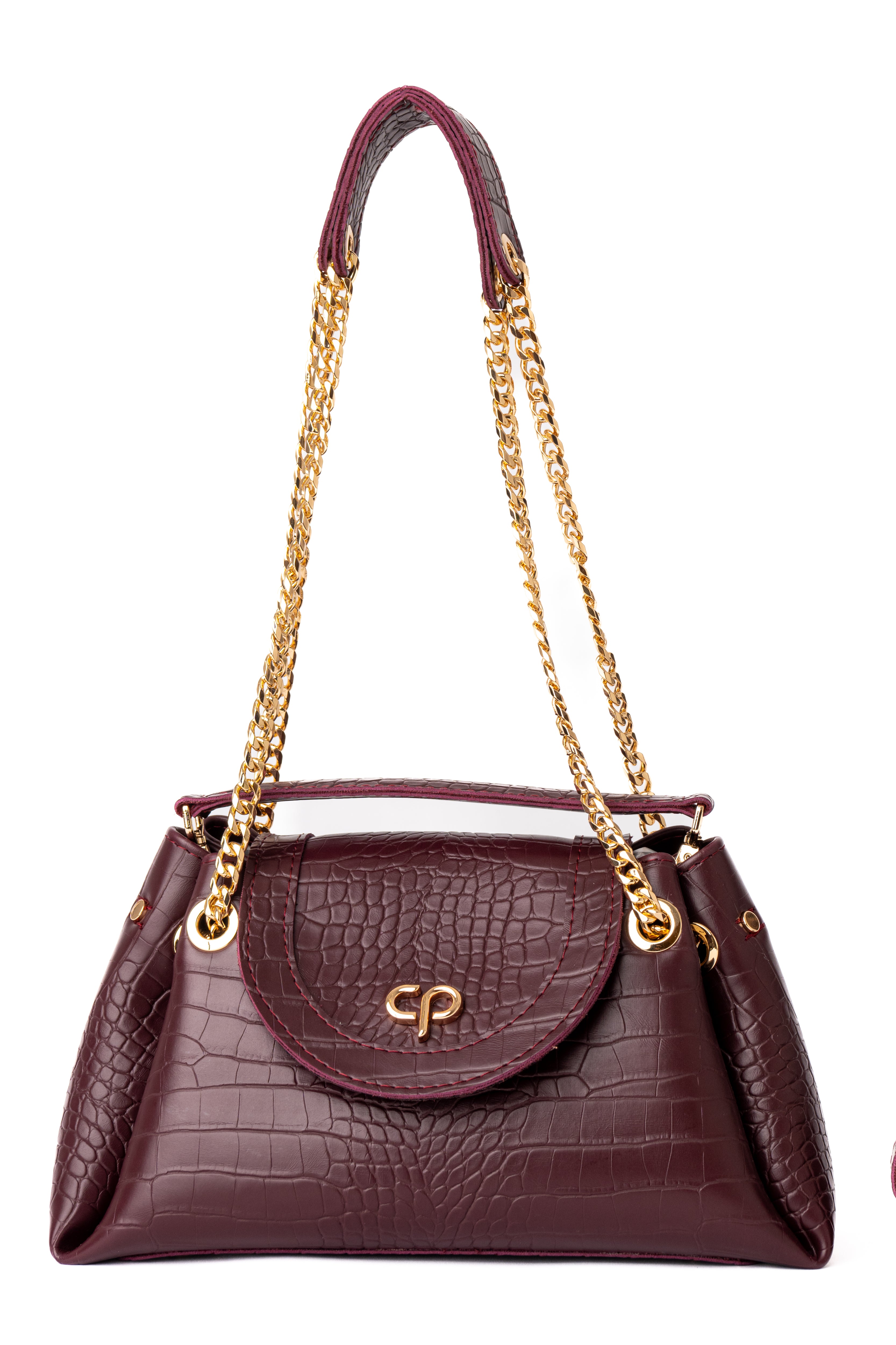 Mini Tia bordeaux croco – COCOPAT