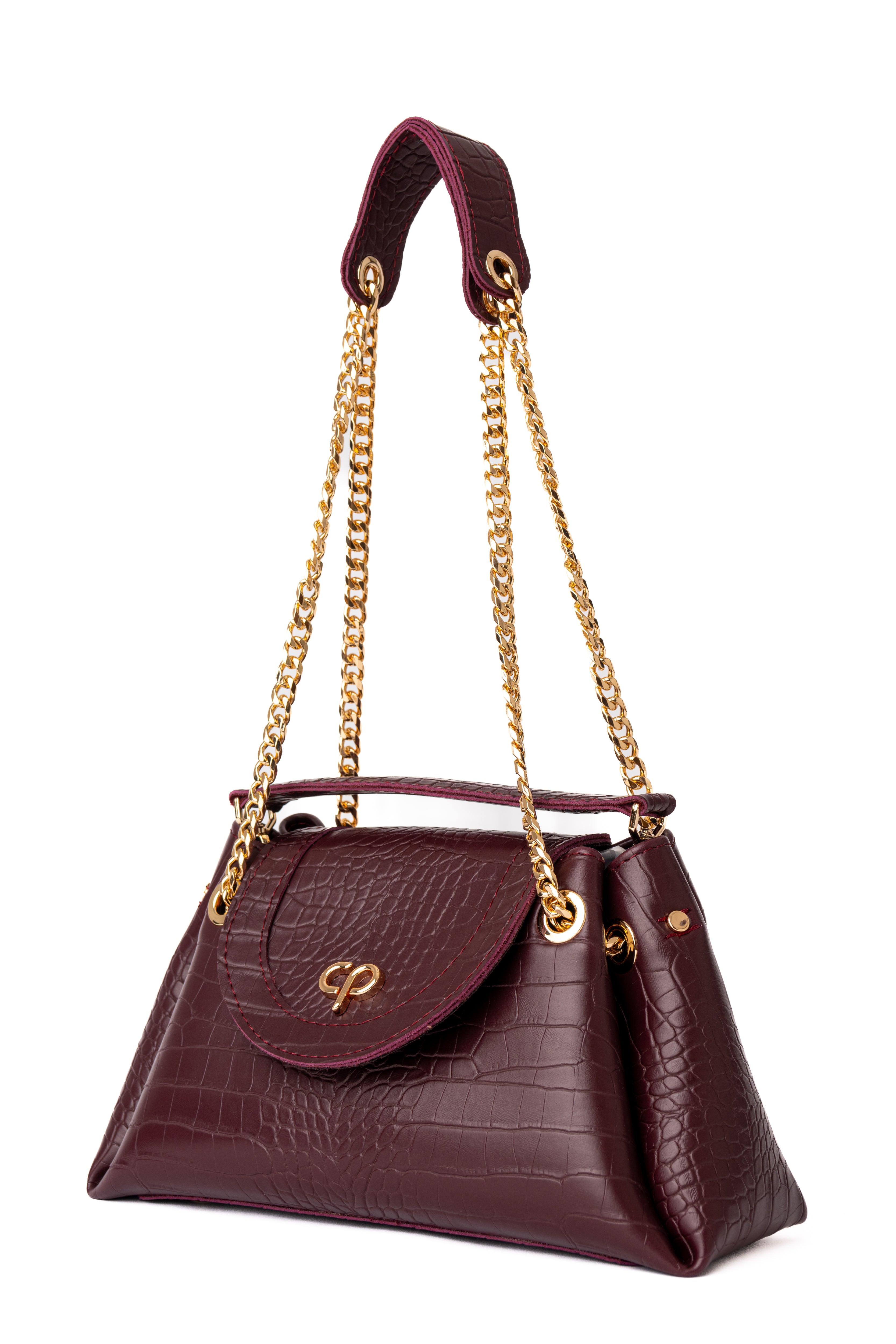 Mini Tia bordeaux croco – COCOPAT