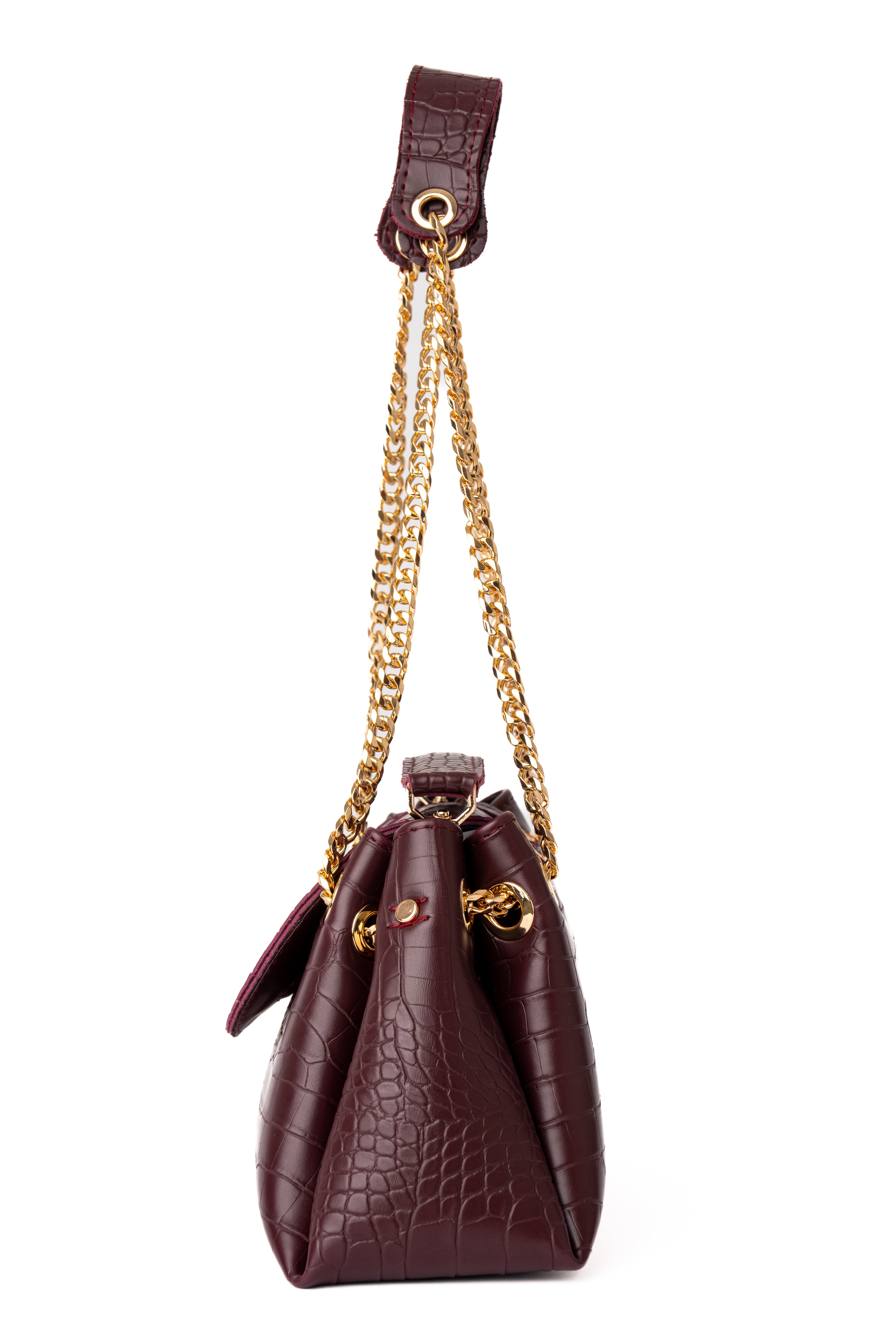 Mini Tia bordeaux croco – COCOPAT